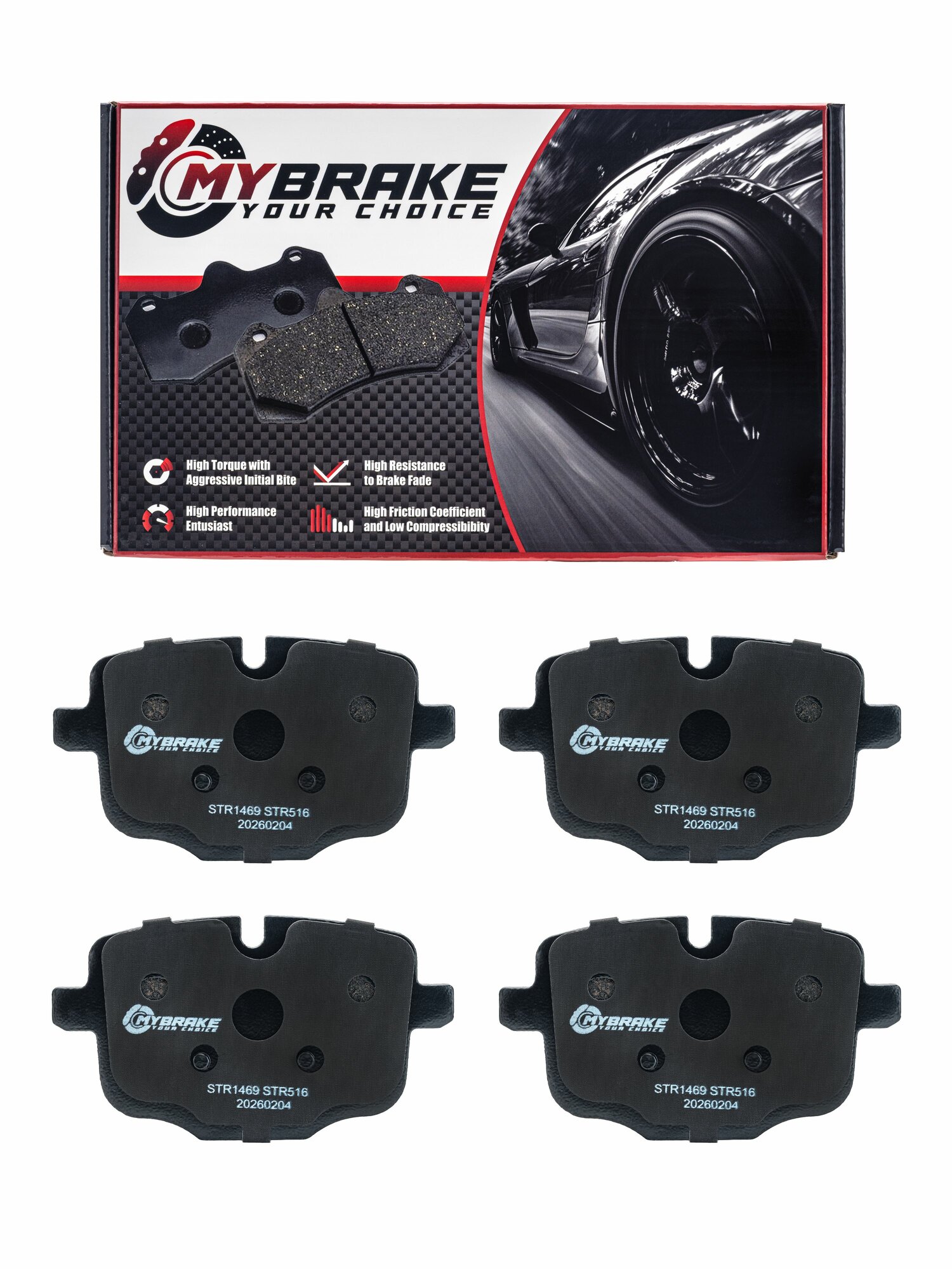Задние тормозные колодки STR1469 BMW M3 G80; M4 G82; M5 F10; M6 F12; X5 G05; X7 G07