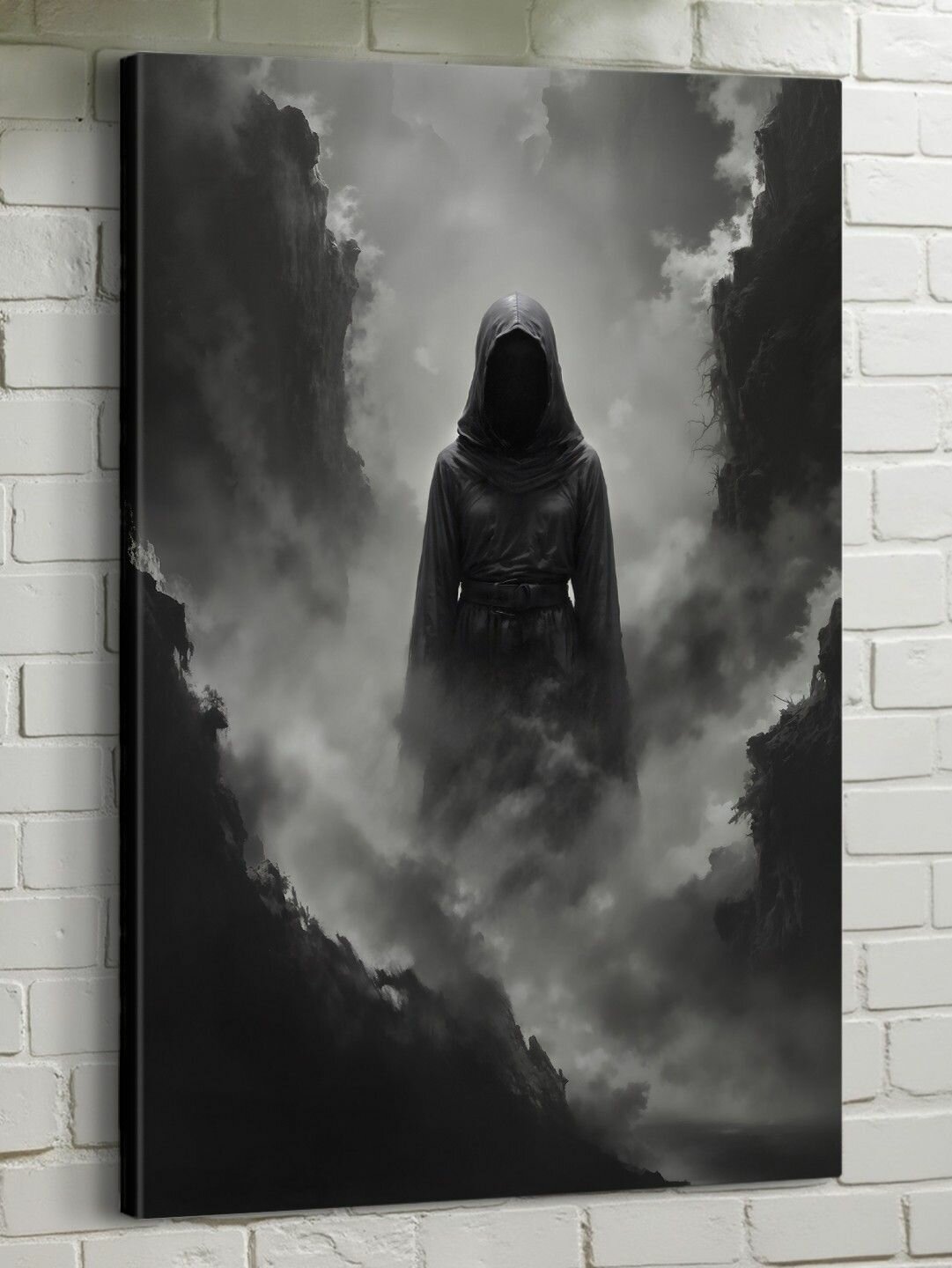 "Тень среди бездны" - картина на холсте, 60x40 см.
