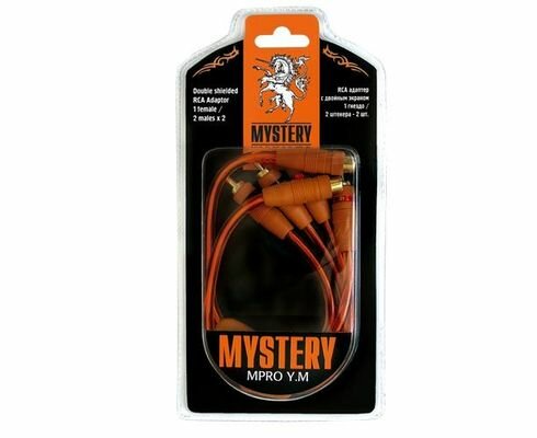 MYSTERY Кабель RCA, 1м, двойной экран, Y-адаптер, пара в блистере