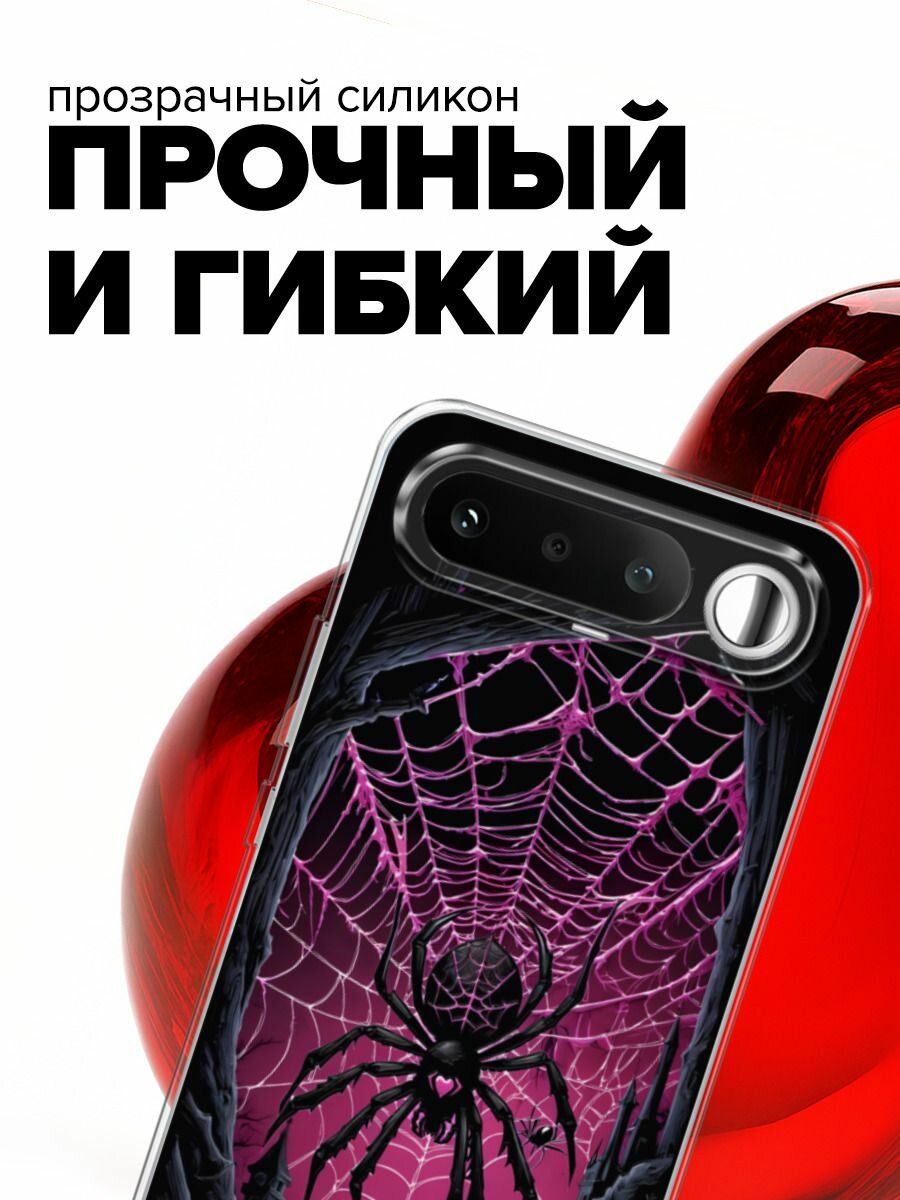 Силиконовый чехол на Realme 16 / Реалми 16 с принтом Эмо паук — фото 1
