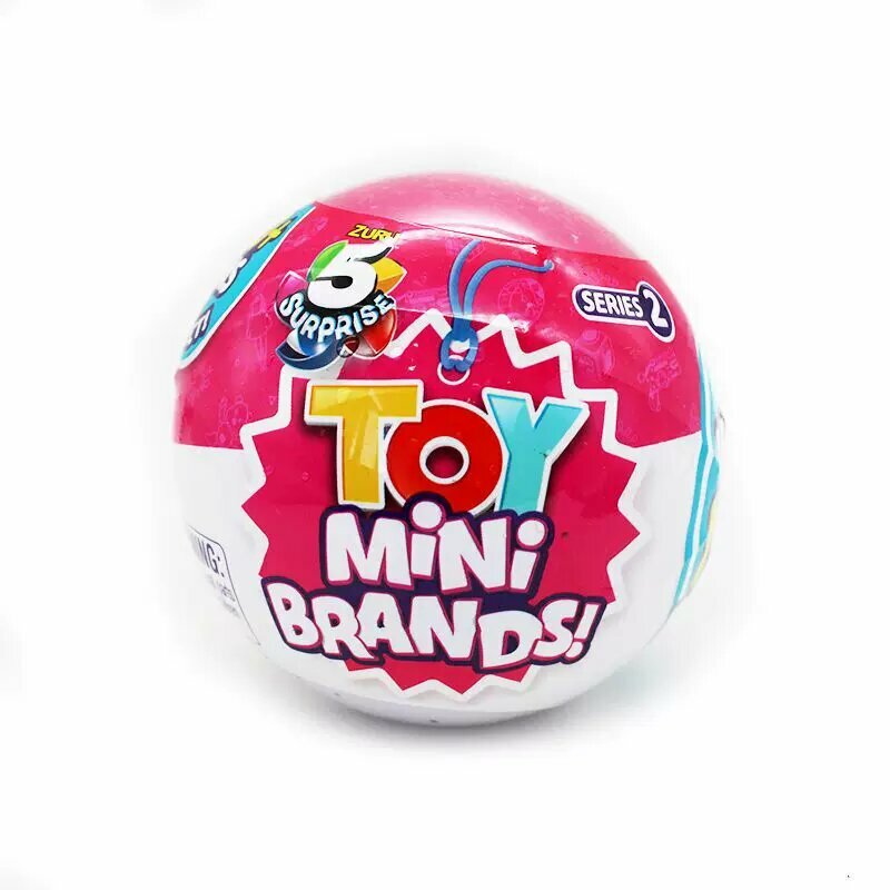 Игровой набор ZURU: 5 мини-шаров-сюрпризов Mini Brands для распаковки, мини-игрушки в слепых коробках 1 мяч для