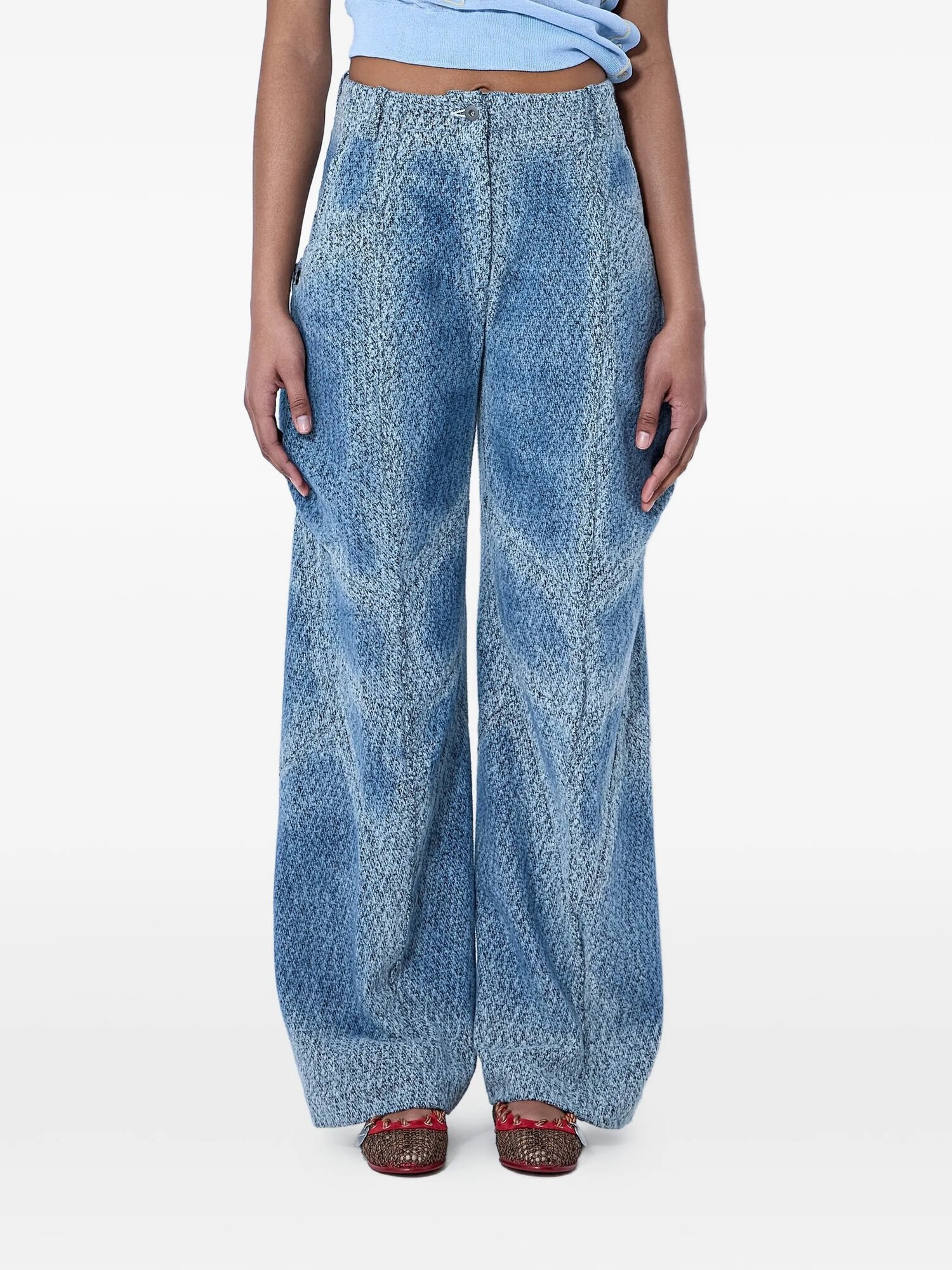 Брюки Textured-finish trousers