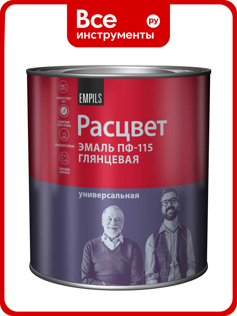 Эмаль Расцвет ПФ-115 белая, 2.7 кг 9041