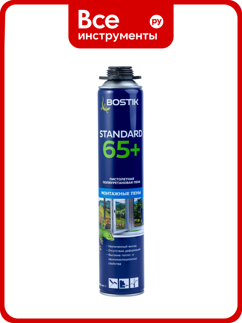 Пена пистолетная полиуретановая Bostik Standard 65+ 850 мл 20020019