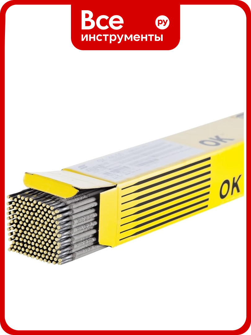 Сварочные электроды ОК 48Р (3.0 мм; 4.5 кг) ESAB 480P303AE0, тип E7018, покрытие основное, для углеродистых сталей