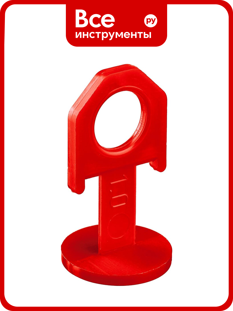 Зажим для системы выравнивания плитки СВП ЗУБР 100 шт, 1 мм 33861-100, высокопрочного пластика