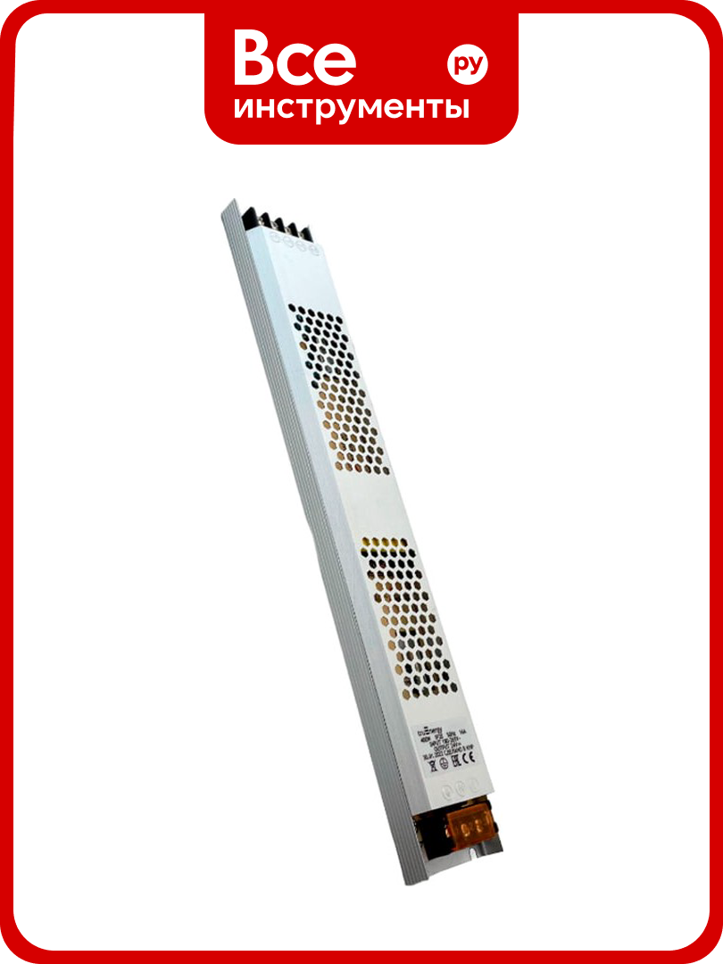 Блок питания для светодиодной ленты truEnergy 24V, 400W, IP20, алюминий, 358x53x22мм 17585, светодиодной ленты