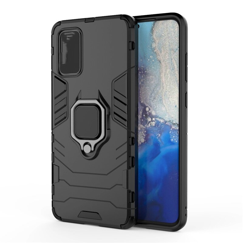 Чехол-бампер MyPads для Samsung Galaxy A21s SM-A217F (2020) противоударный усиленный ударопрочный черный