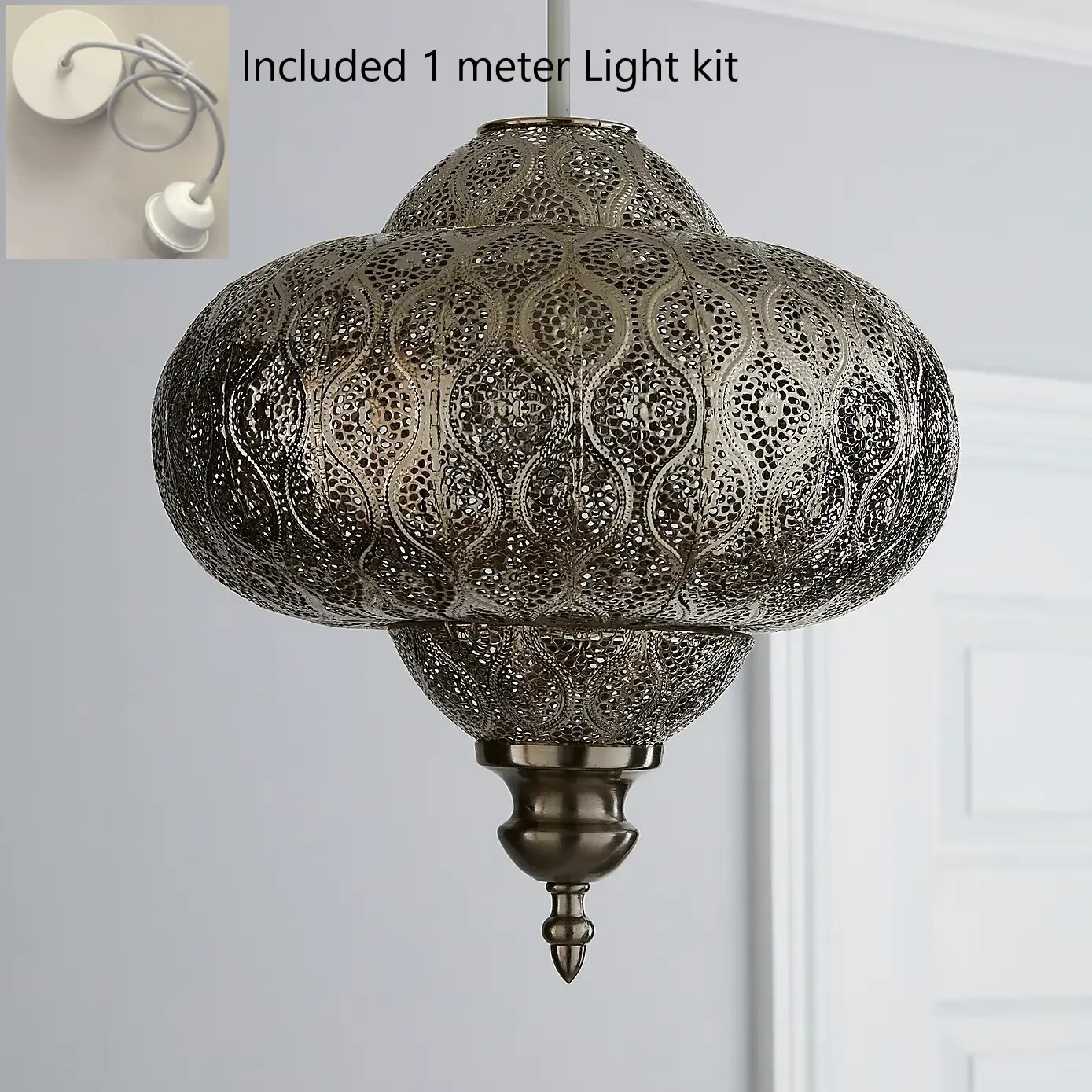 Абажур Lucena Fretwork Silver с комплектом для освещения