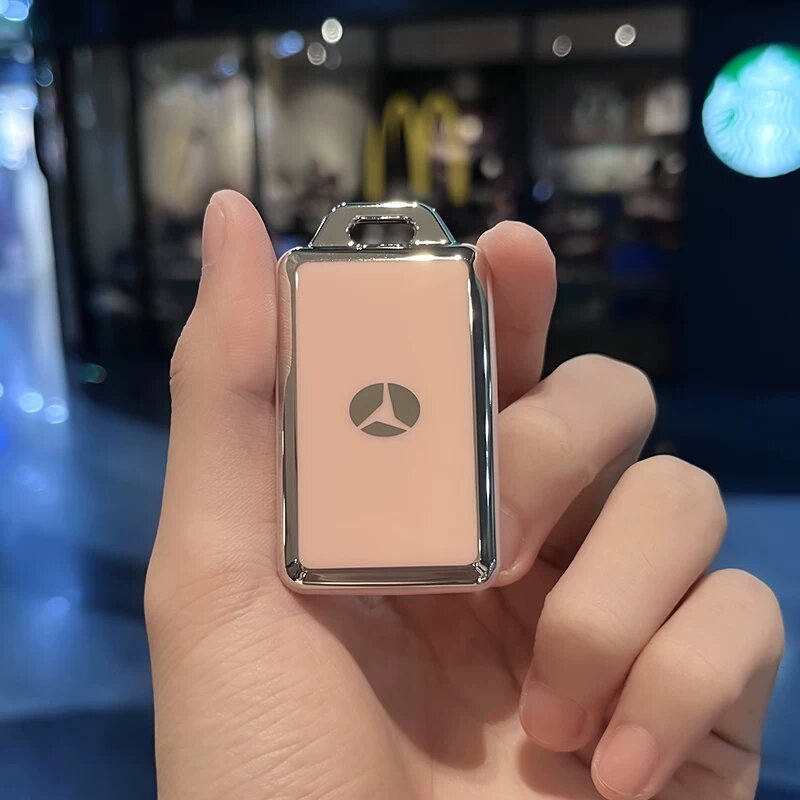 Прямой защитный чехол для NFC-карты велосипеда с одинарной розовой оболочкой и серебряной табличкой
