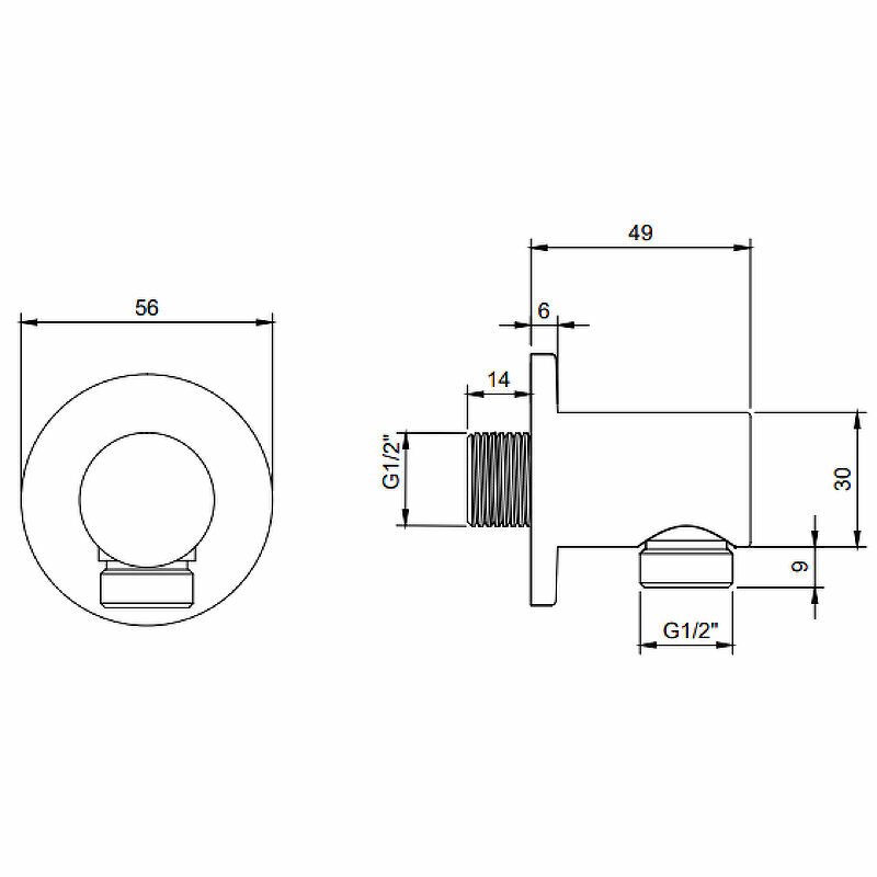 Шланговое подсоединение VILLEROY & BOCH Universal TVC000456000K5 черный