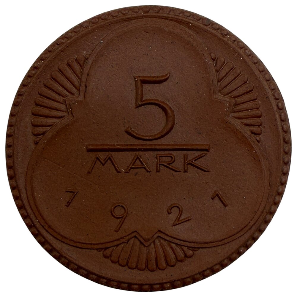 Германия, Веймарская республика, Альтенбург 5 марок 1921 г. (41.5 мм.)