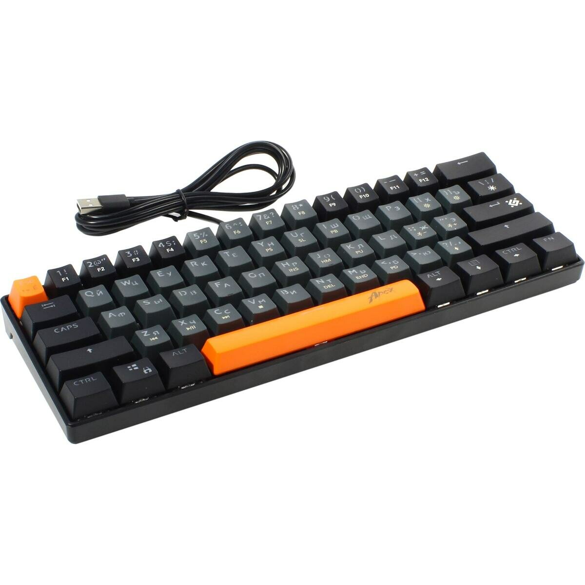 Клавиатура Defender Apex GK-002 USB 61КЛ, подсветка клавиш 45002