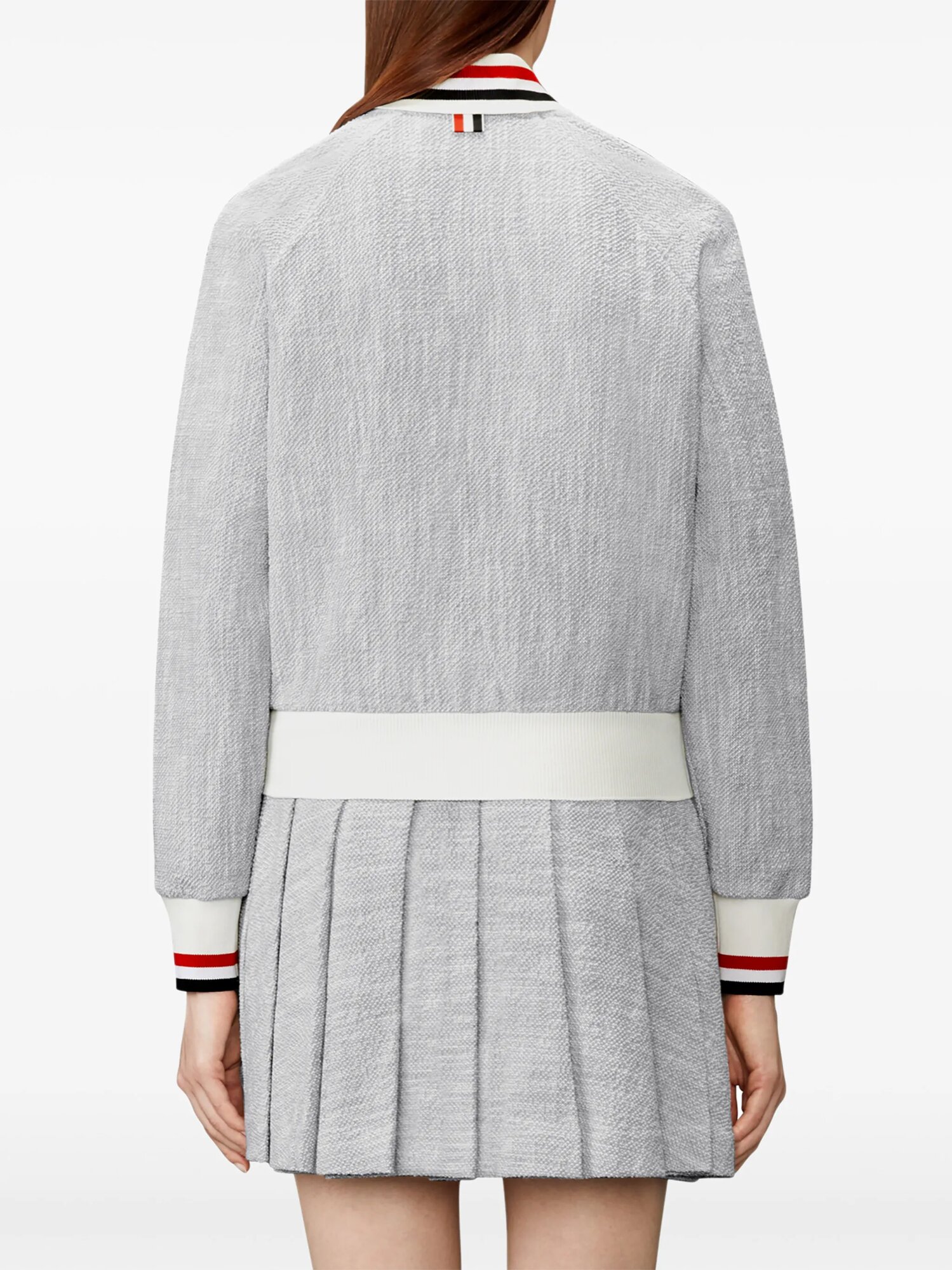 Куртка THOM BROWNE Zip-up bomber jacket, размер 42, grey — фото 1