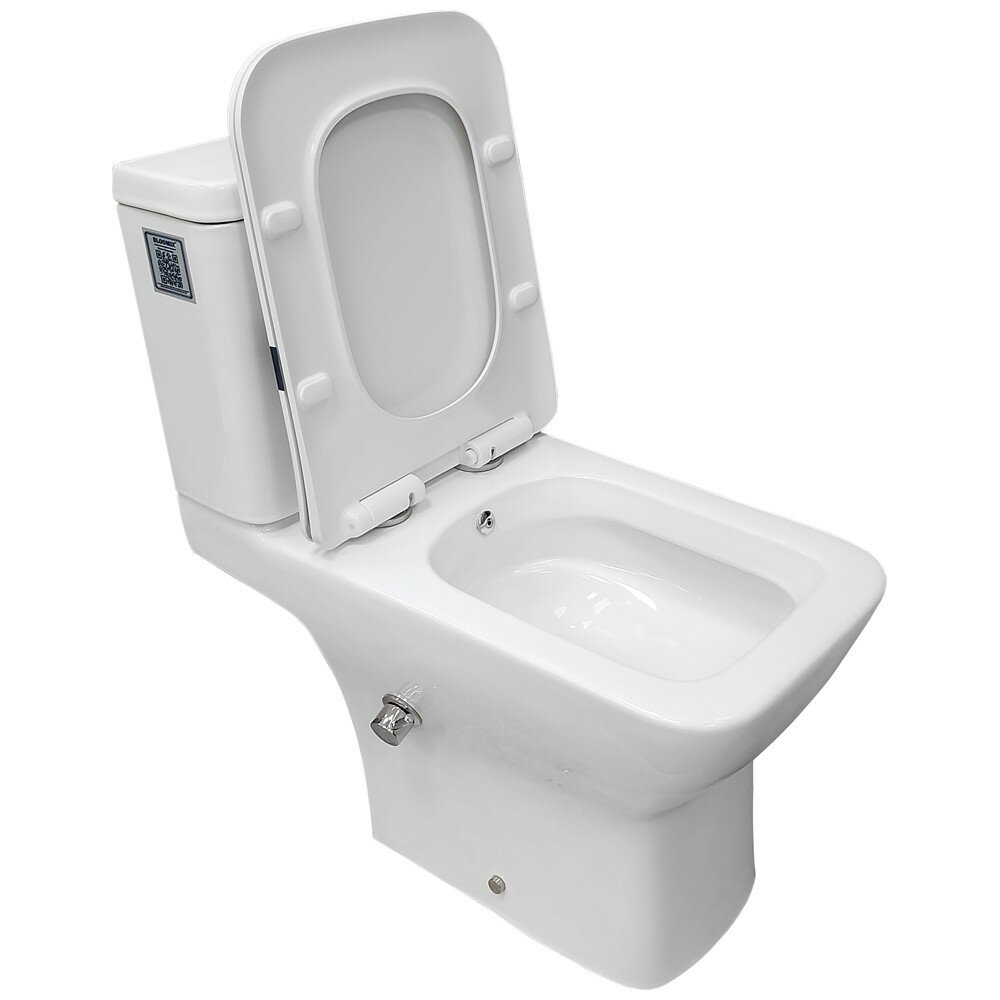 Унитаз Bloomix Bravos MT3127TSB/UF1 безободковый торнадо с функцией биде и смесителем