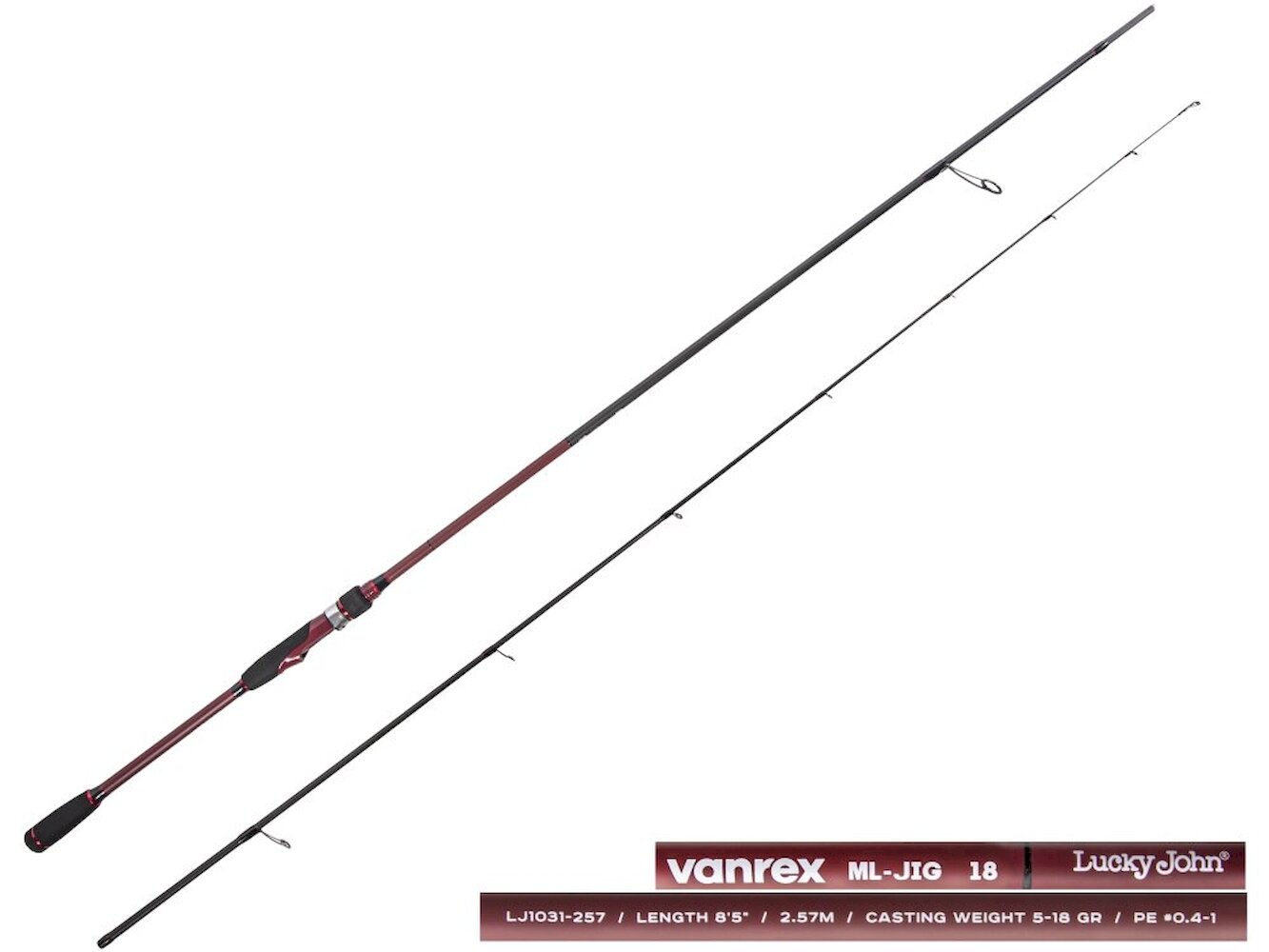 Удилище спиннинговое Lucky John Vanrex ML-JIG 18 8'5/2.57