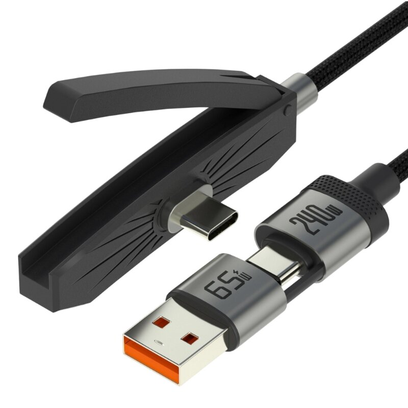 Кронштейн для кабеля передачи данных TypeC240w для быстрой зарядки USB65W два в одном-1 шт