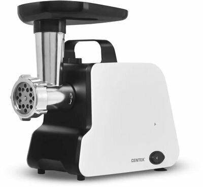 Мясорубка электрическая Centek CT-1603 белый, 2000 Вт, 2.0 кг/мин, реверс, защита от перегрузки, насадки - 4