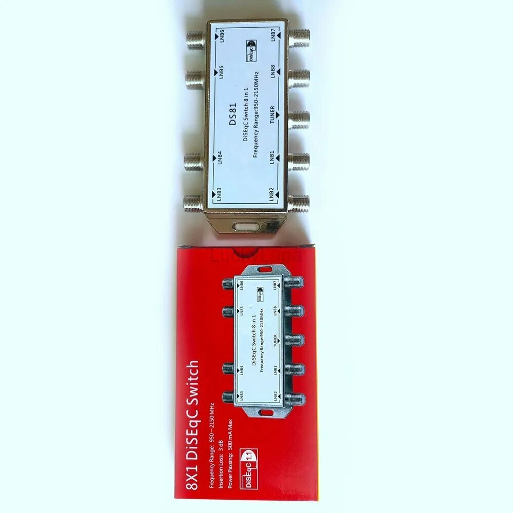 DS81 8 в 1 Спутниковый сигнал DiSEqC Переключатель LNB Приемник Мультисвитч