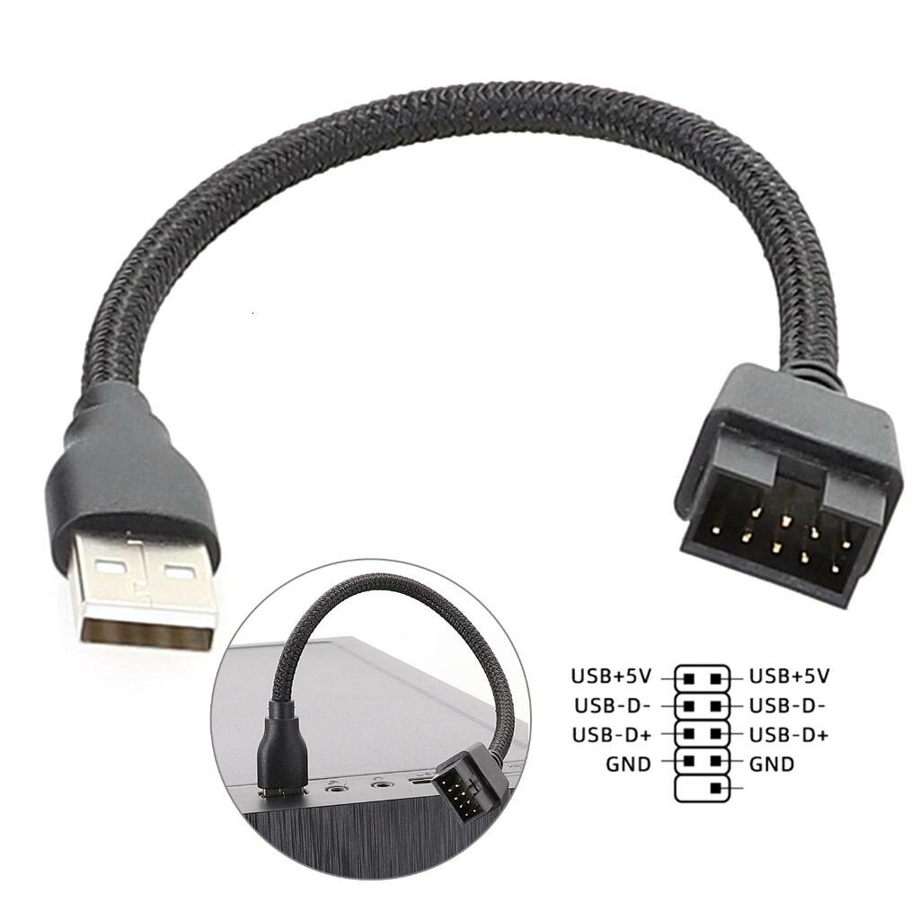 Кабель-удлинитель USB-A, 20 см — фото 1