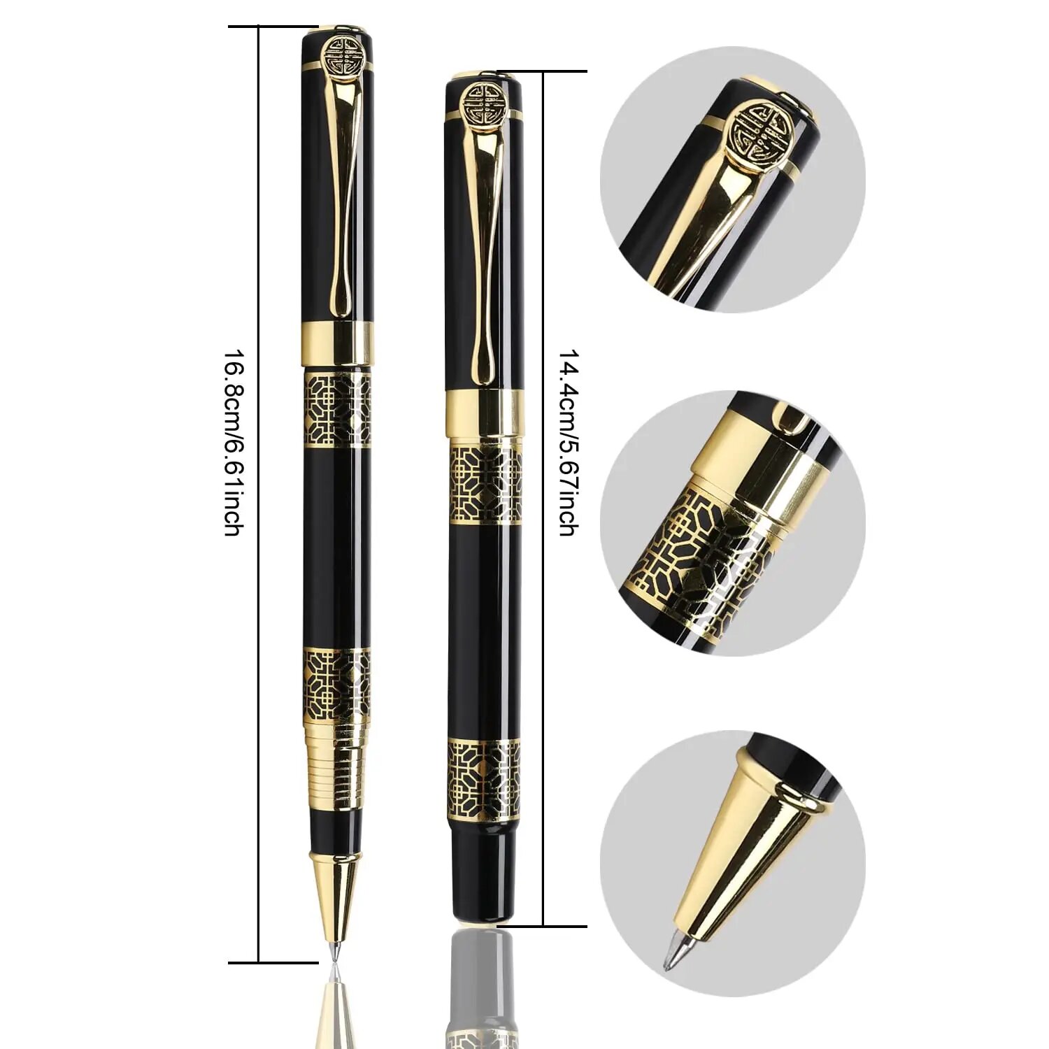Черная перьевая ручка Retro с наконечником F, Black Pen-1pc