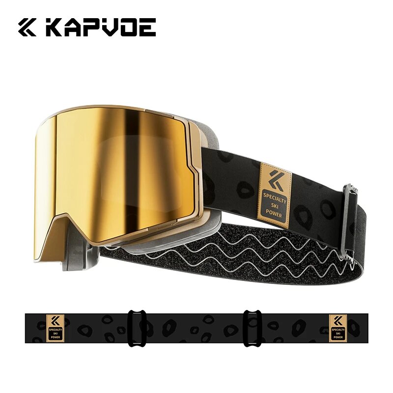 Kapvoe очки лыжные черные, Color: 07
