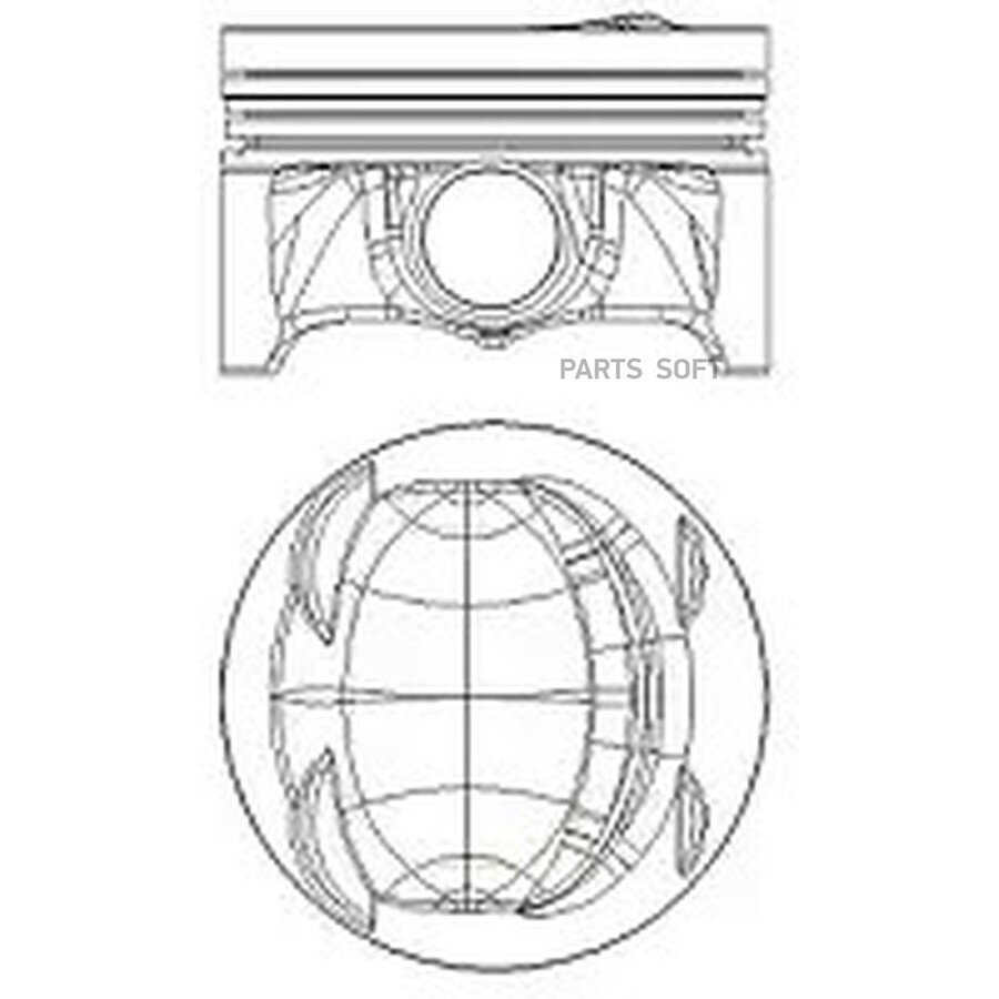 NURAL 87-433907-10 Поршень в к-те VAG 1.4 TSI
