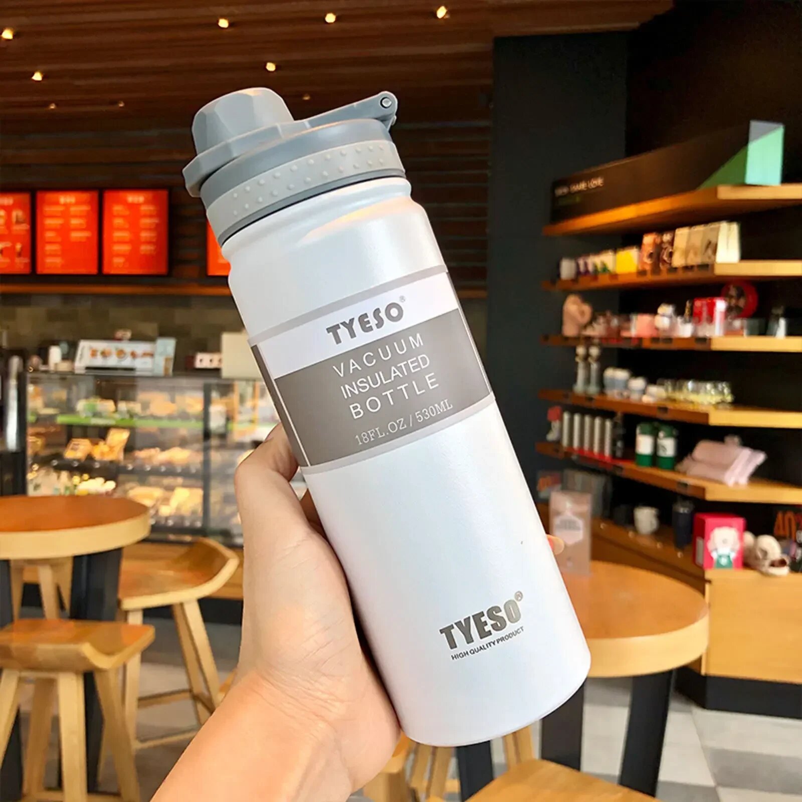 Tyeso Термос из нержавеющей стали 530/750 мл 750ml, Белый, White