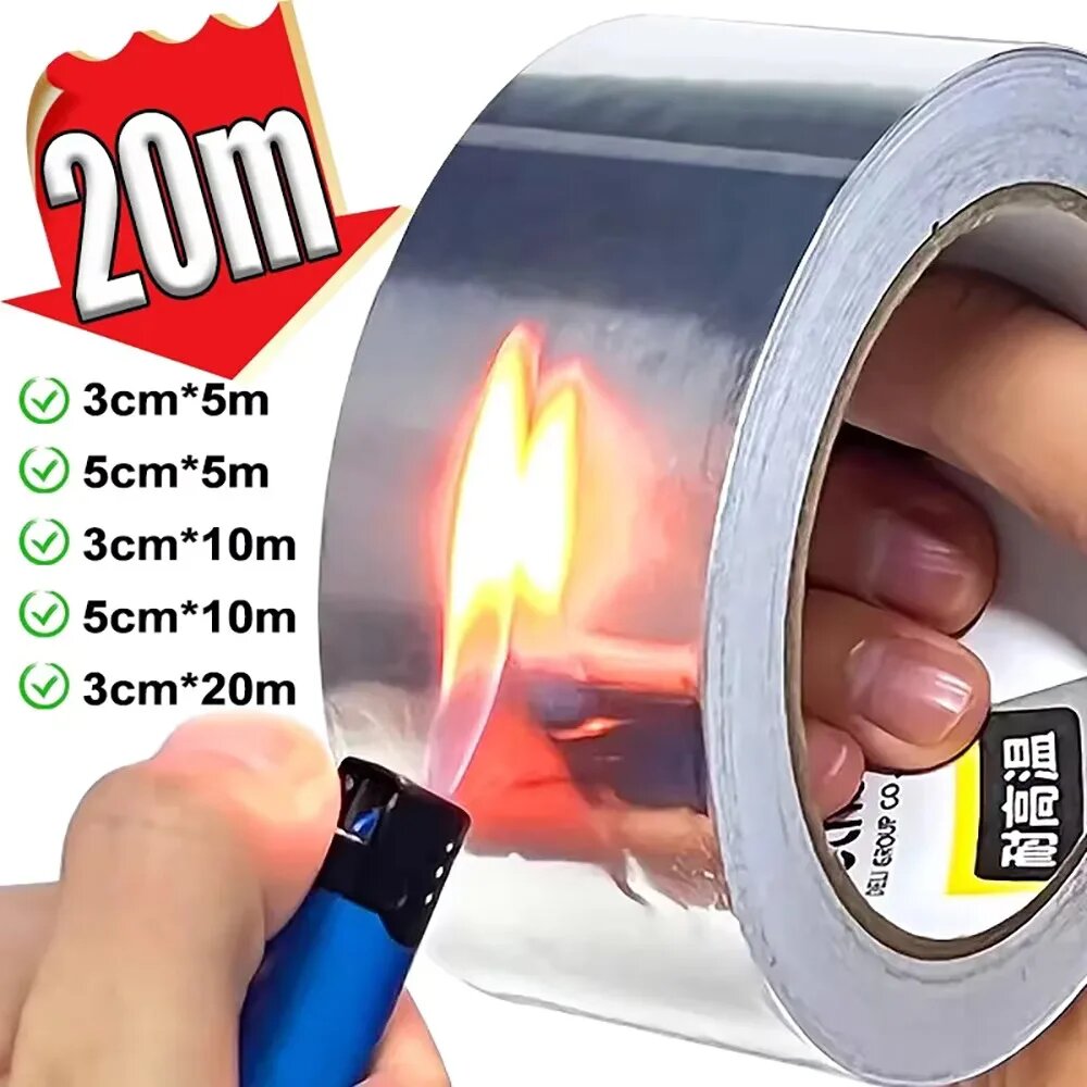 Алюминиевая изоляционная лента для труб 3cm, 20m