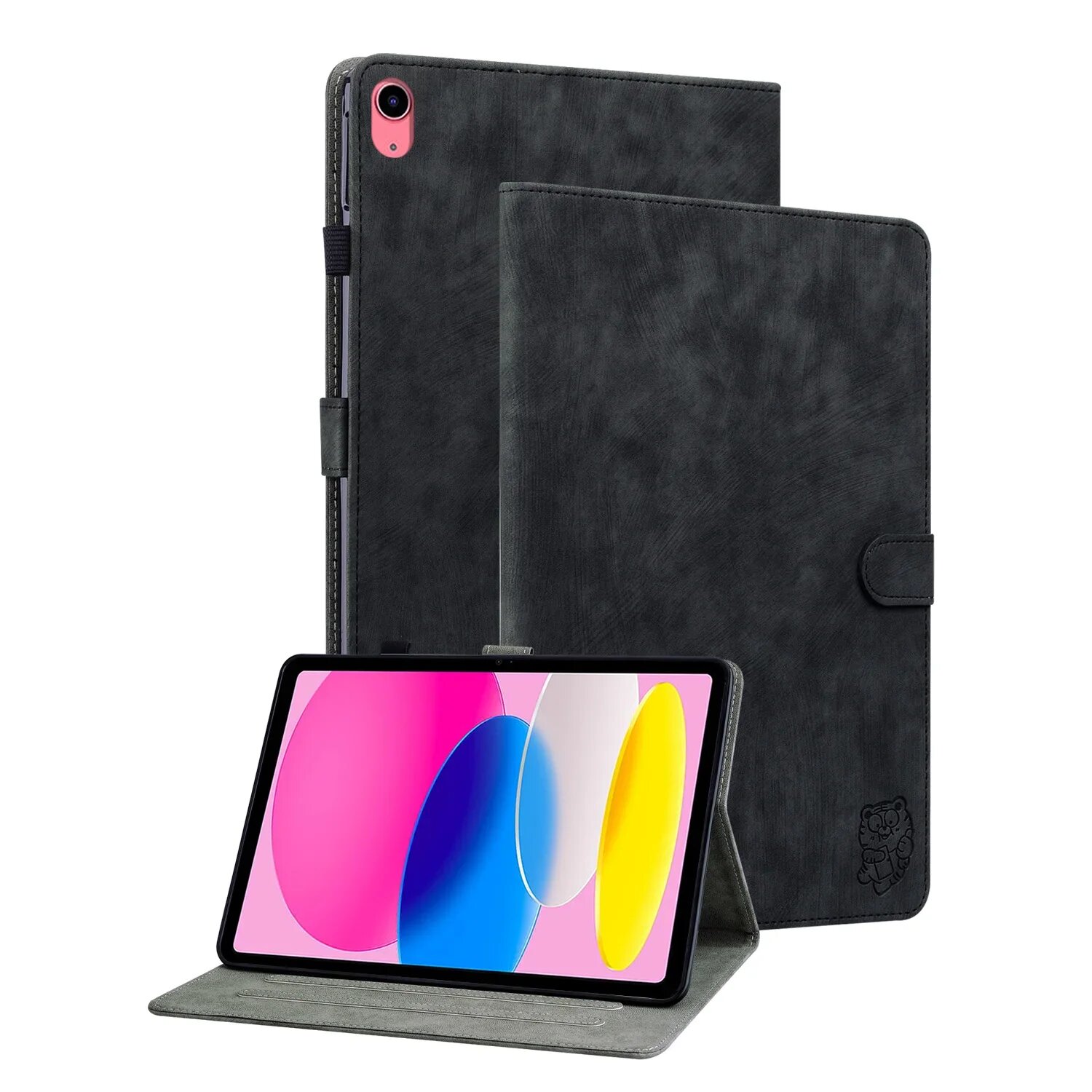 Чехол INS Little Tiger для iPad 10.9/11 дюймов из искусственной кожи iPad 2025(A16)-11th, black