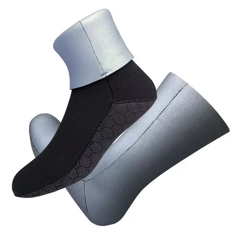 Неопреновые носки для дайвинга серые 7mm black
