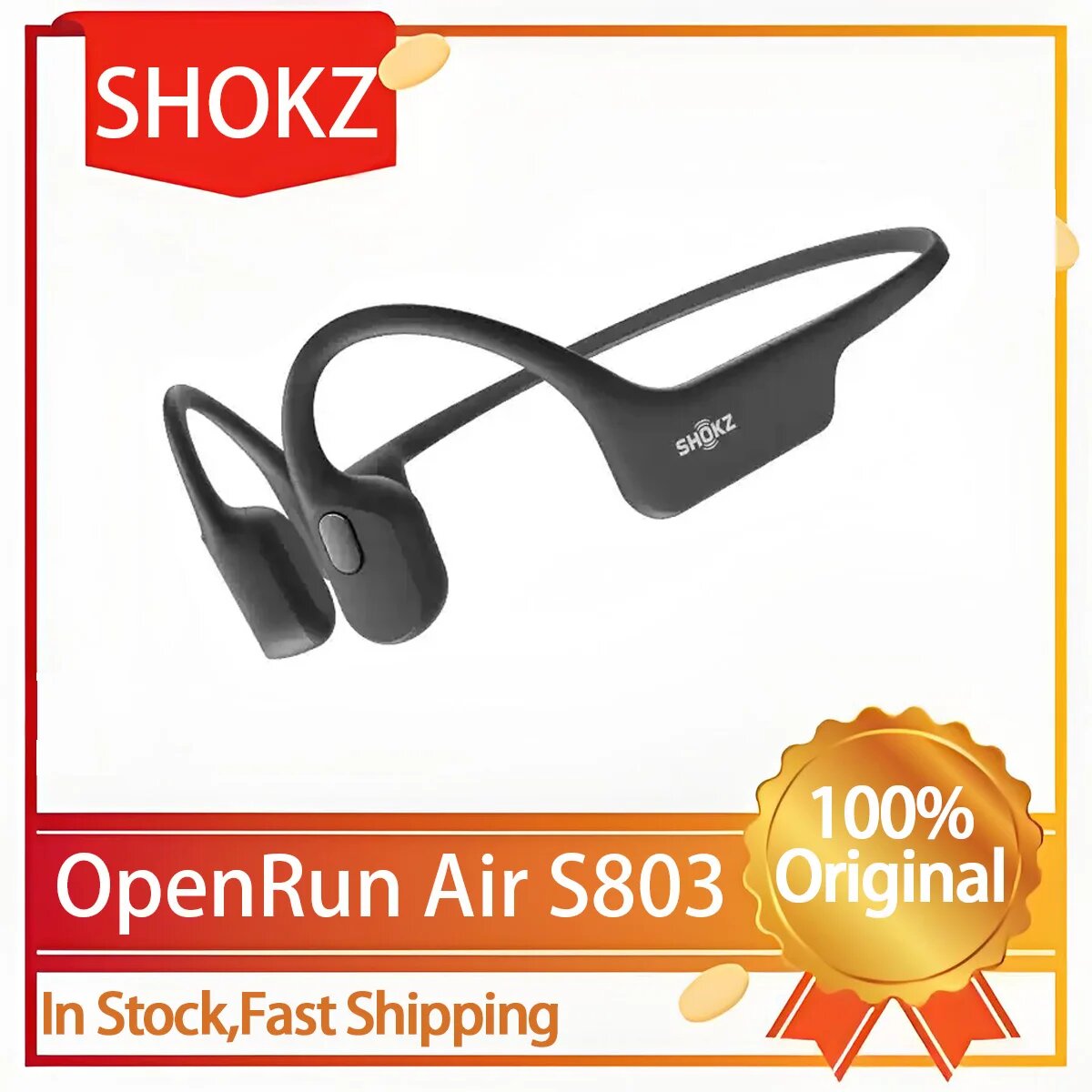 Shokz OpenRun Air S803 Беспроводные спортивные наушники S803 Black
