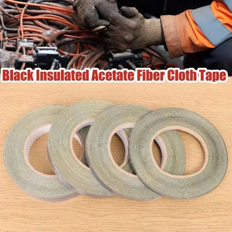 Черная тканевая изоляционная лента Flame-retardant Insulation Tape — фото 1