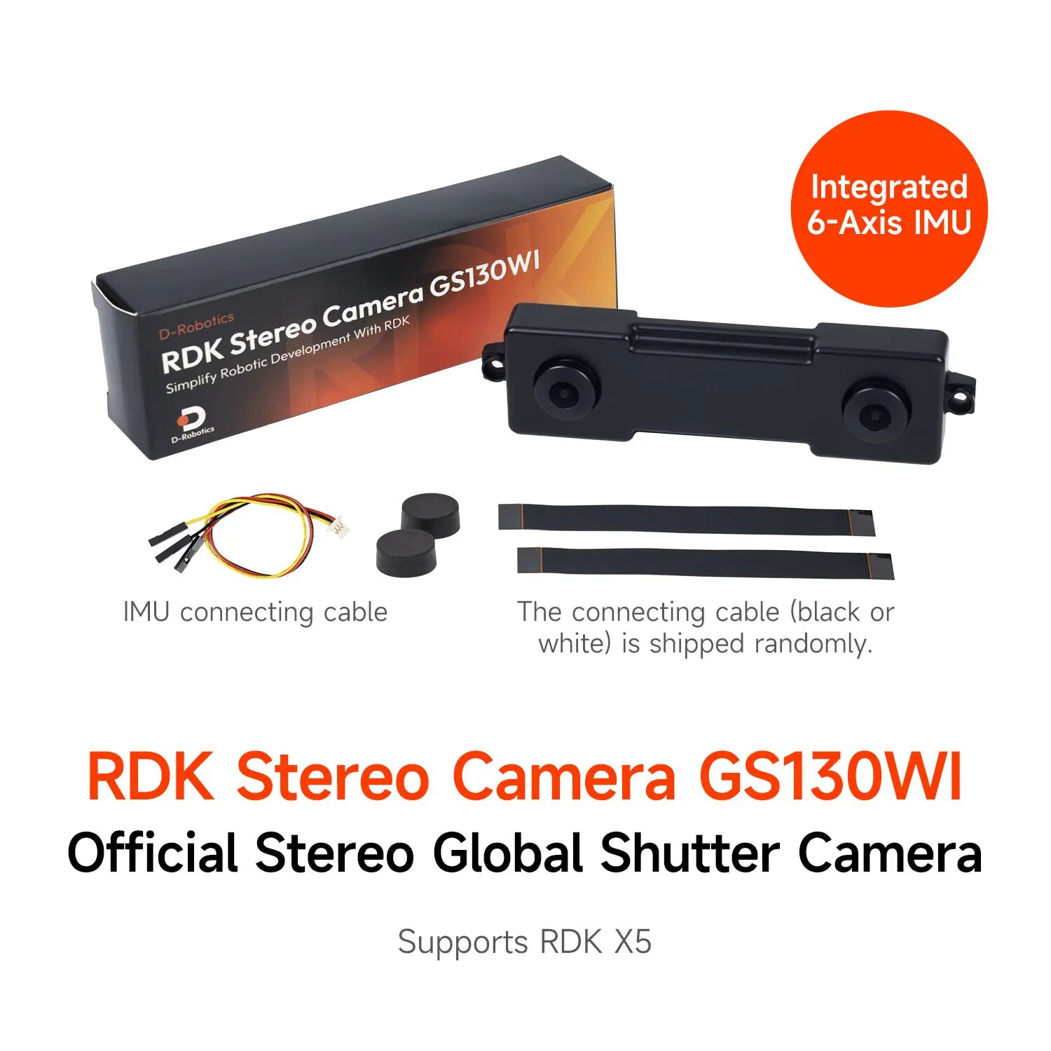 RDK Stereo Camera GS130WI, IMU, Global Shutter