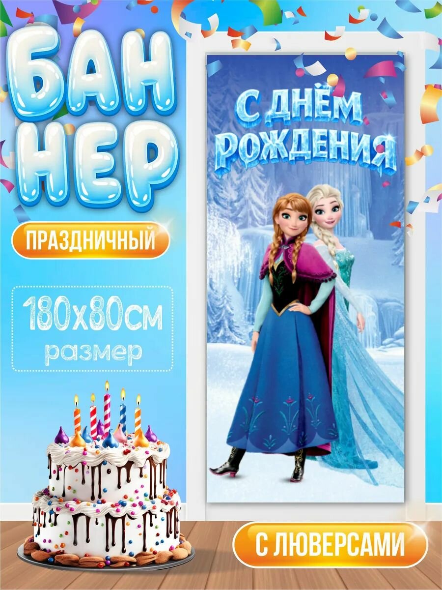 Баннер с Днём рождения для фотозоны