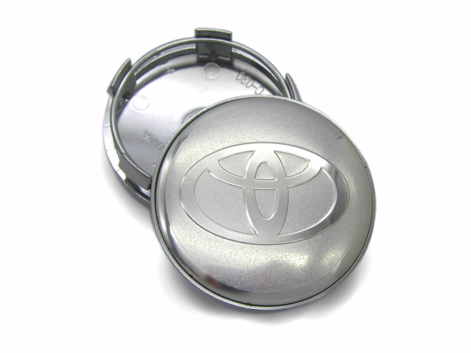 Колпачок заглушка на литой диск Toyota full chrome 60/56/9 мм, 1 шт.