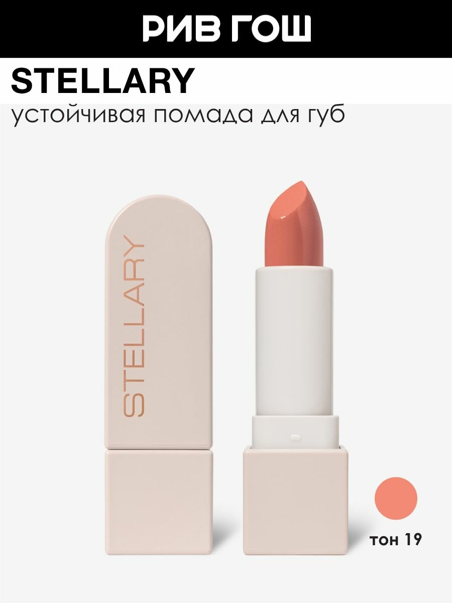 STELLARY Помада для губ Rich Nude устойчивая, 3,8 г, 19 Tender Pink