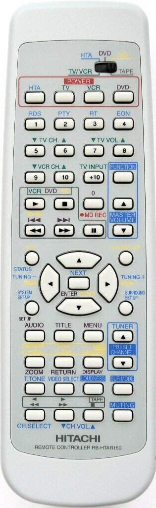 Пульт ДУ для HITACHI RB-HTAR150 ориг TV/VCR/DVD/HTA