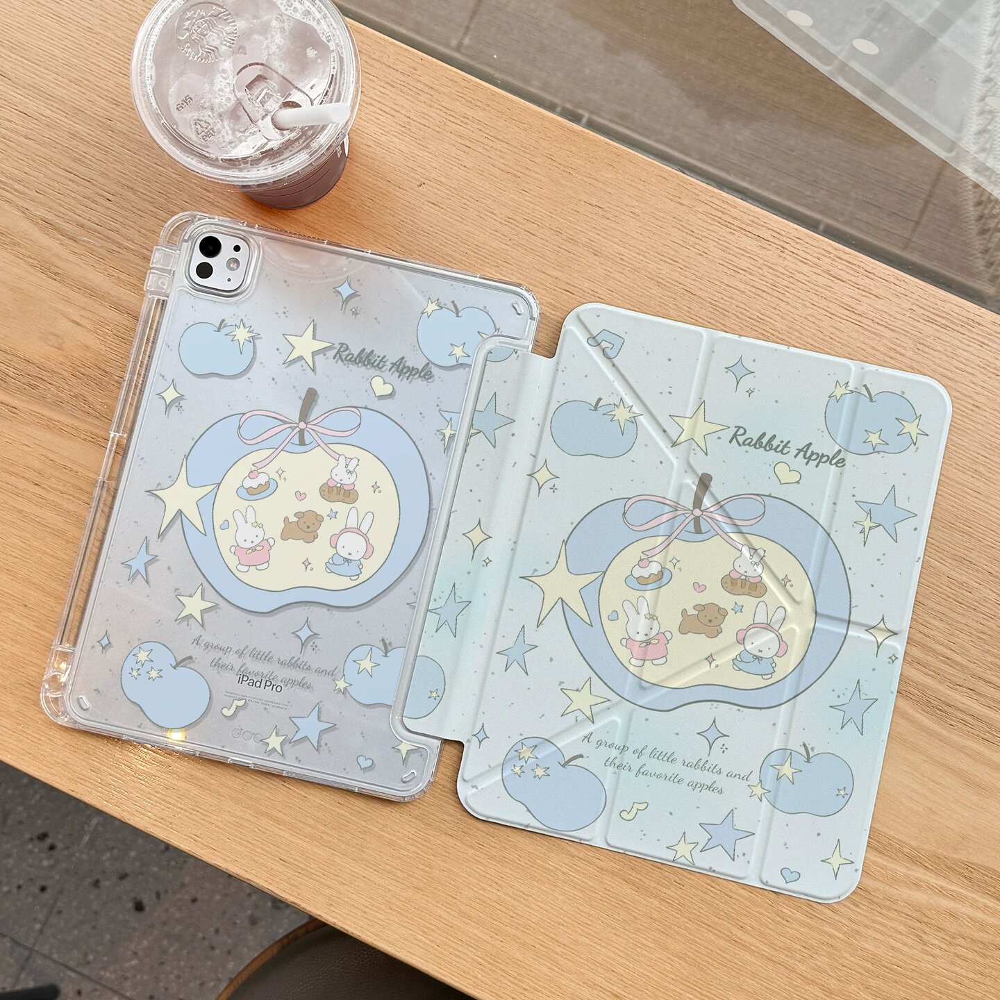 Чехол для iPad mini 6 8,3 дюйма с Y-подставкой, укрепленной задней панелью, регулируемым углом и синей звездной темой
