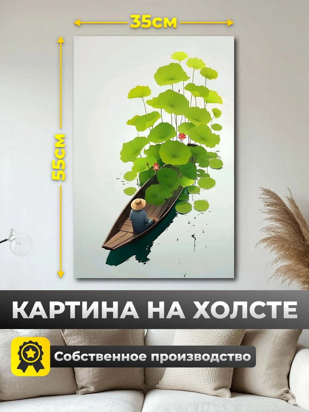 Анитрак Картина "На лодке" 35х55 с подрамником