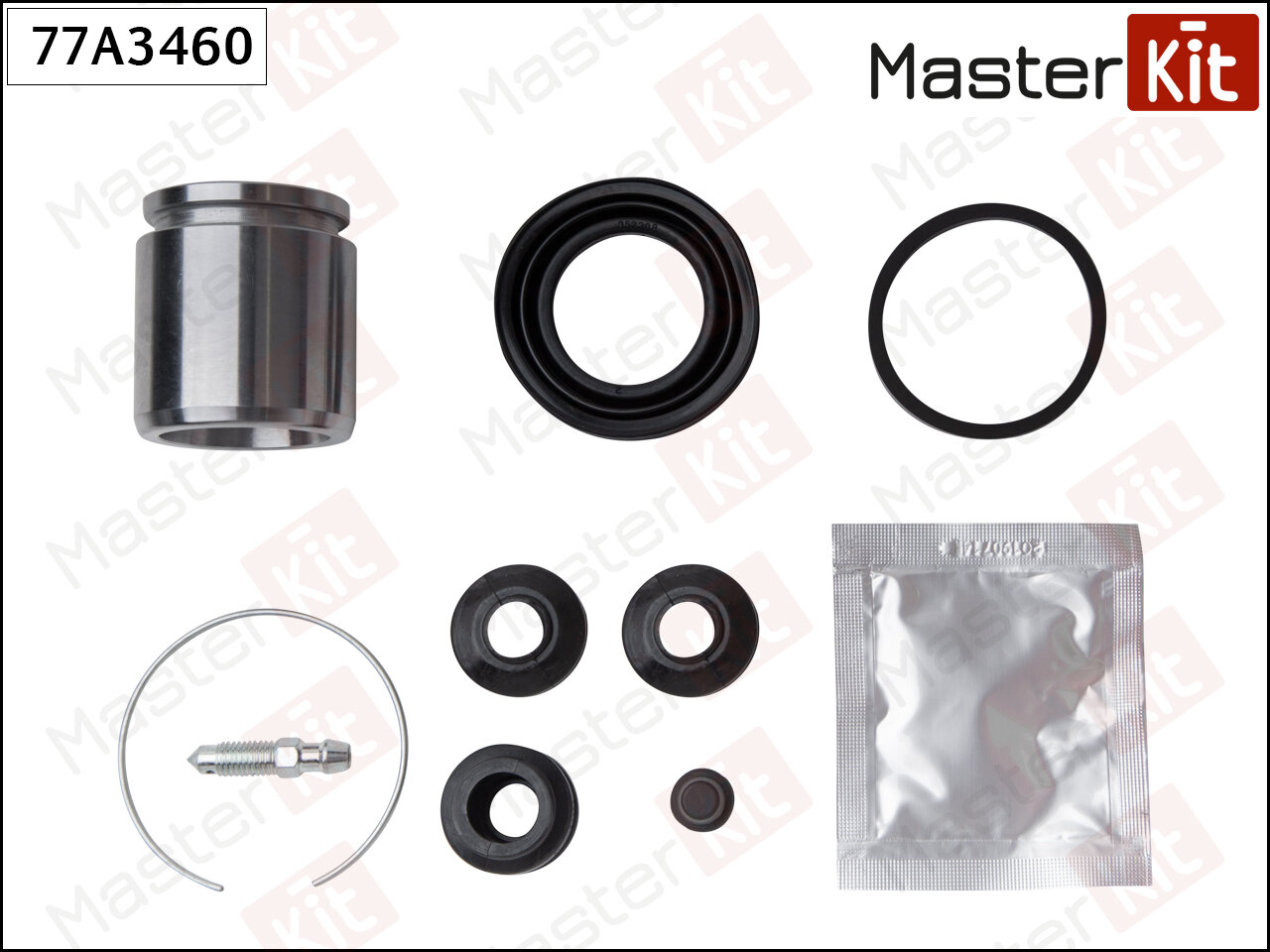Ремкомплект тормозного суппорта + поршень Lexus RX (MCU15) 1998 - 2003, MASTERKIT 77A3460