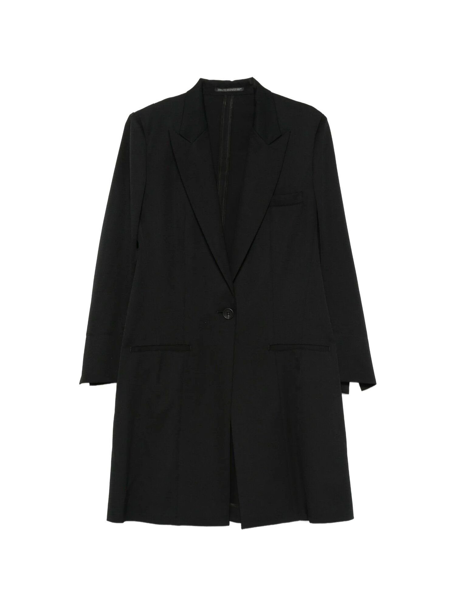 Пальто Yohji Yamamoto Asymmetric-panel single-breasted coat