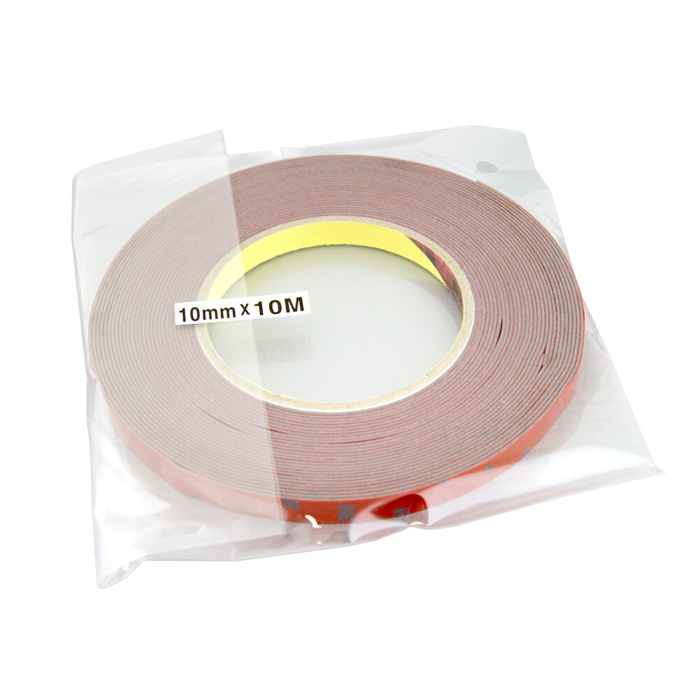 Скотч монтажный 3M Tape (ACRYL), двусторонний, акриловая основа, серый, 10 мм x 10 м