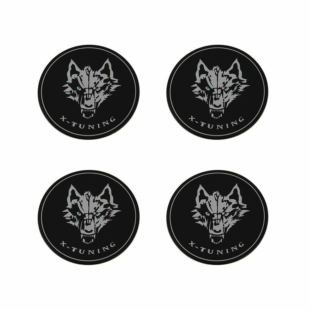 Наклейки на колесные диски алюминия Наклейка на колпак Wolf X-TUNING 45мм