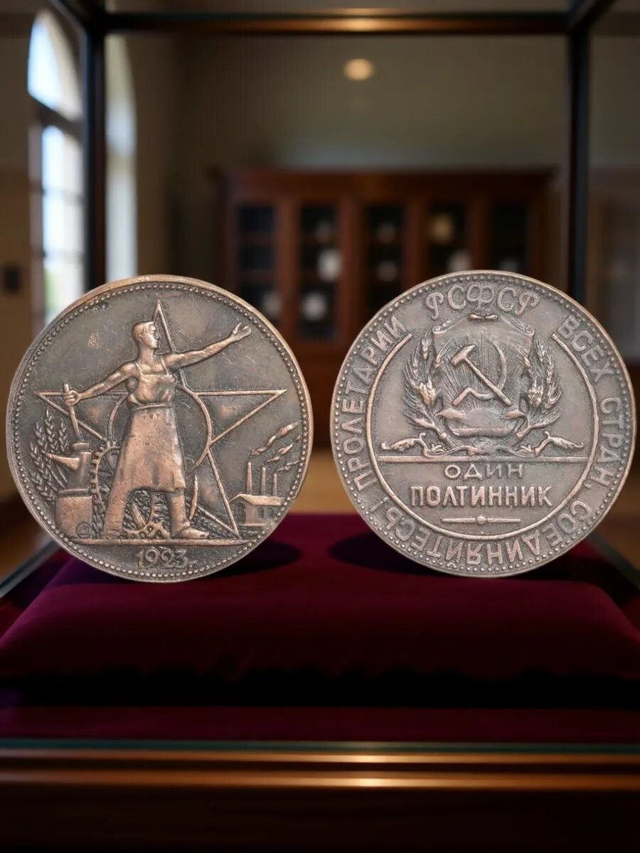 Один полтинник (50 копеек) 1923 года РСФСР Рабочий и звезда