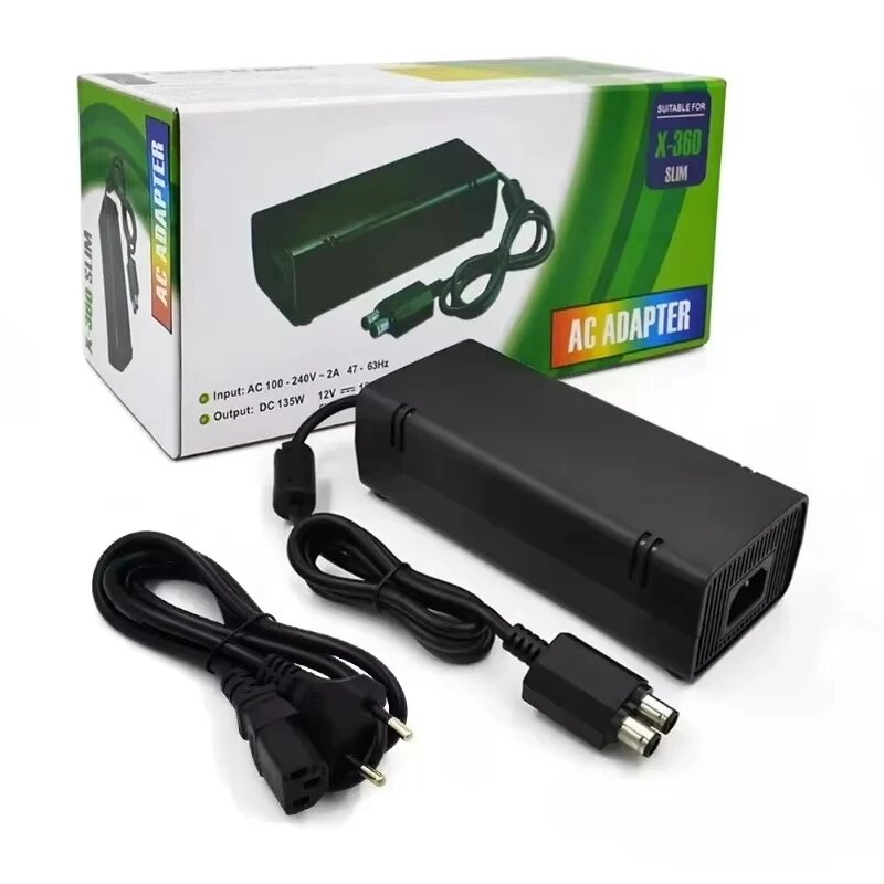 Блок питания для Xbox 360 Slim BSN EU/US/UK 100-240В EU plug