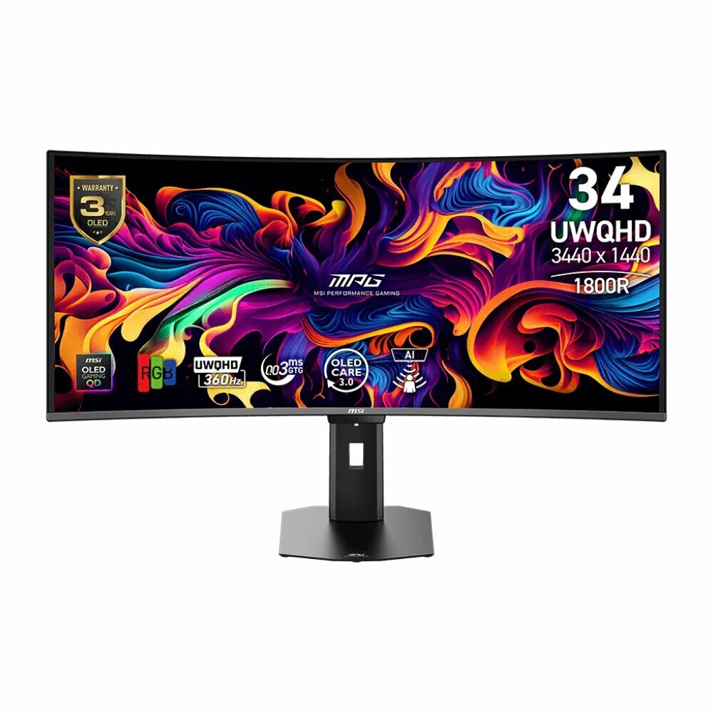 Монитор MSI MPG 341CQR QD-OLED X36, 360 Гц, разрешение 3440×1440, изогнутый