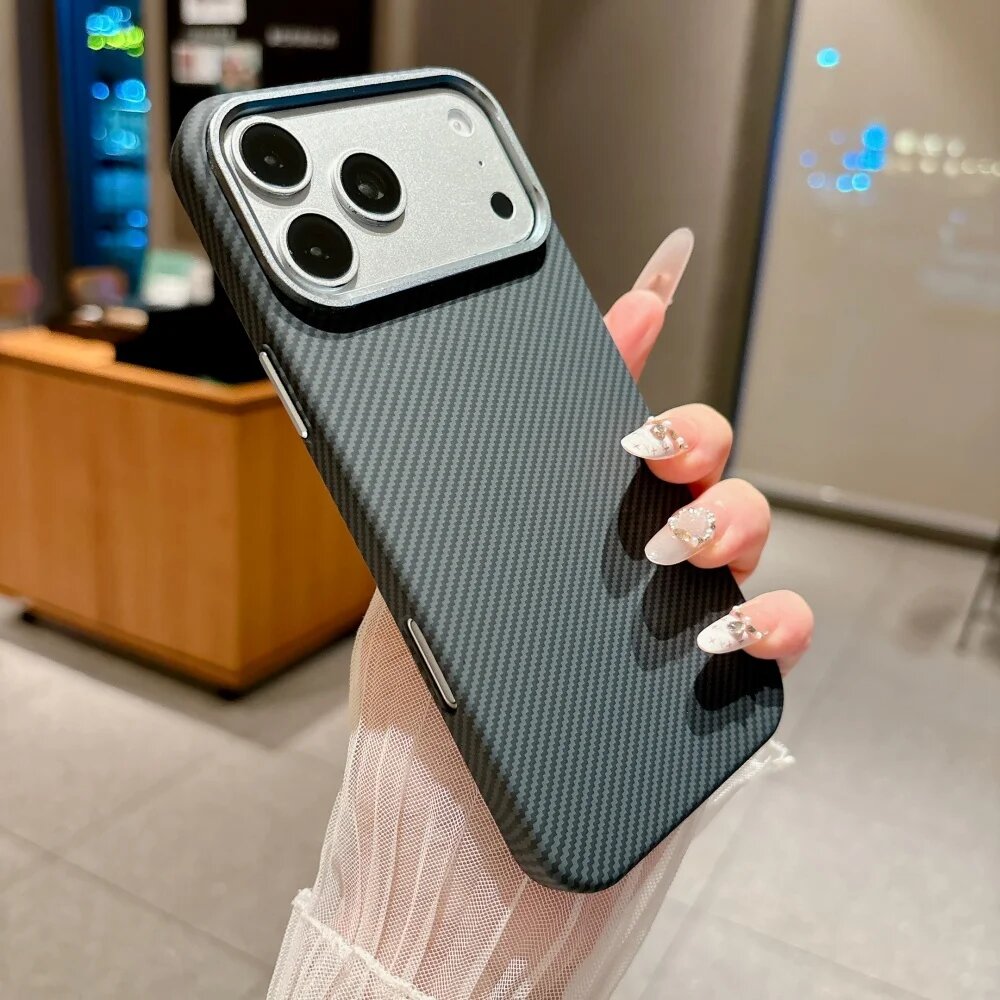 Матовый Чехол Из Карбонового Волокна Для iPhone 17/16/15/14/13 Pro Max С iPhone 13, Черный, F2
