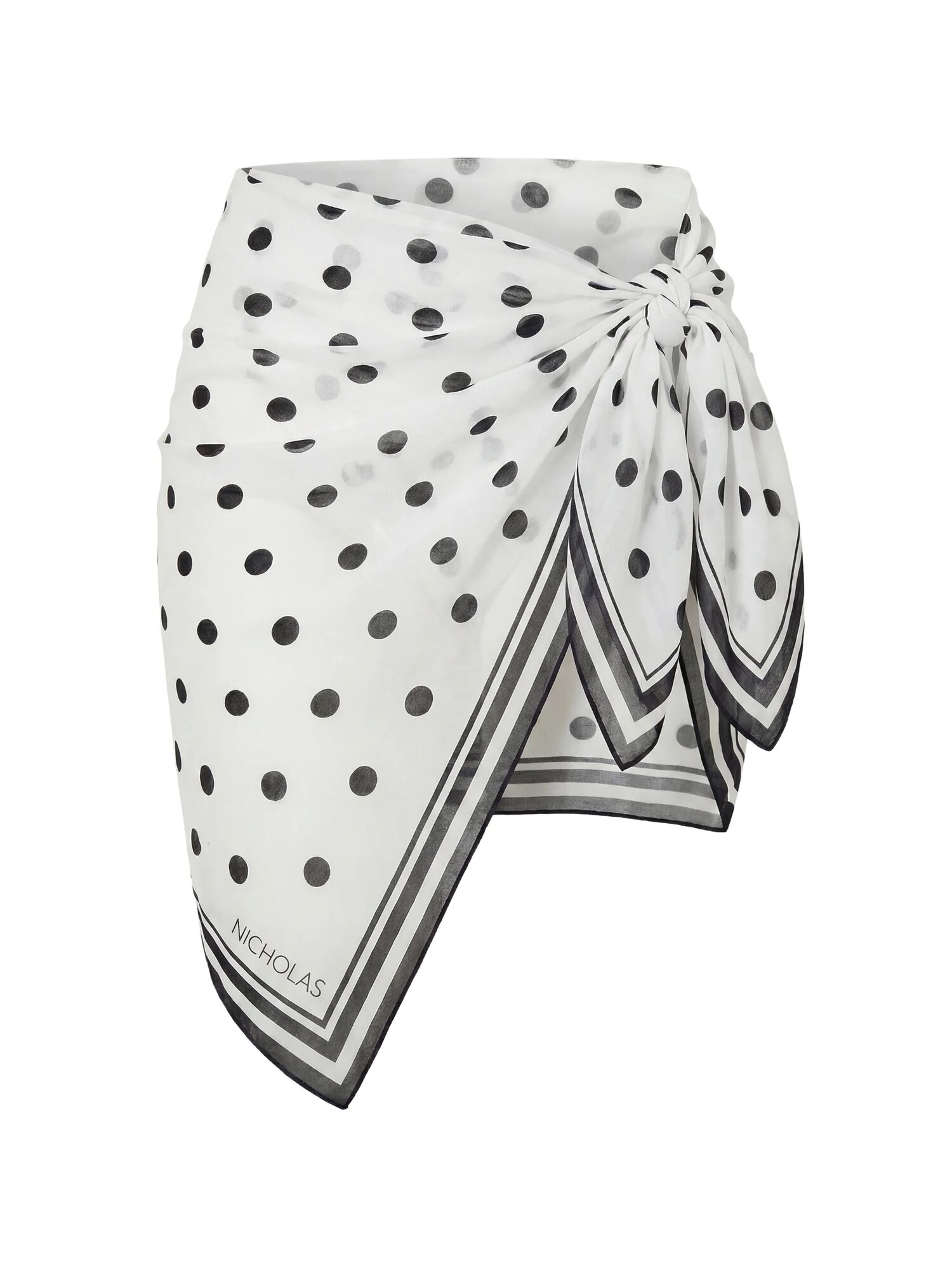 Накидка Ursa mini sarong - ivory black polka dot