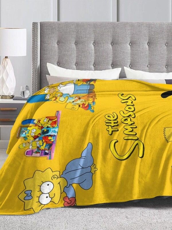 Плед The Simpsons Пледы Симпсоны Симпсон Homer Marge Bart Lisa Maggie (Цвет товара: симпсоны 12; Ширина: 125 см; Длина: 150 см; Размерность: 2-спальное)